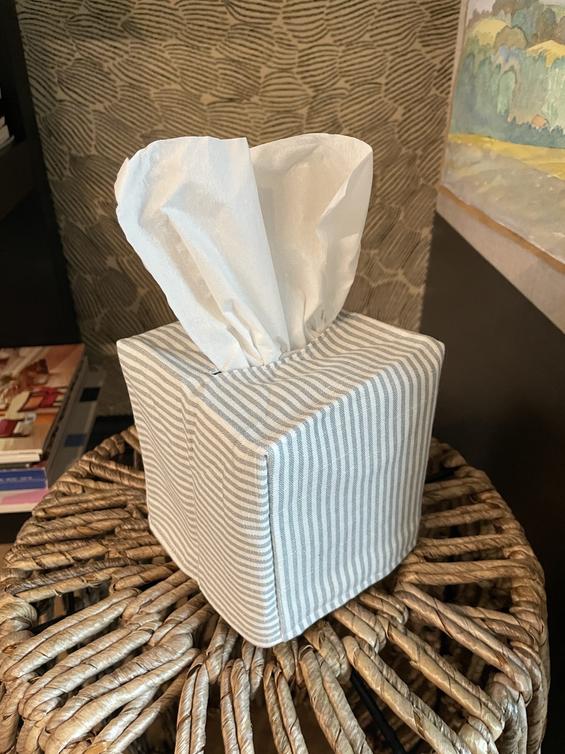 Vertical Stripe Tissue Box Cover | Interior Design Toronto | Gillian ...