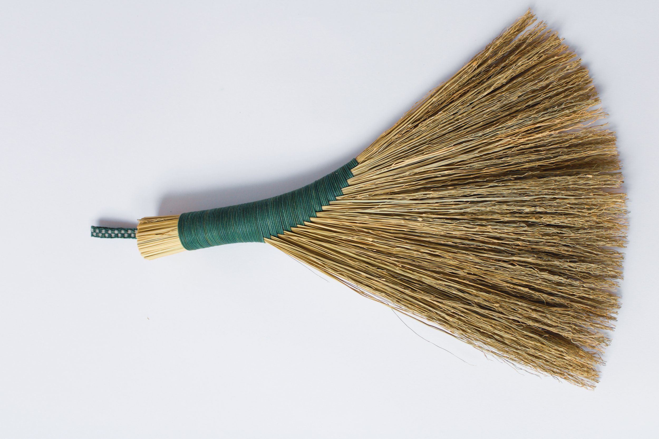Tampico Wing Broom - Green with Textile Hanging Strap | Interior Design ...